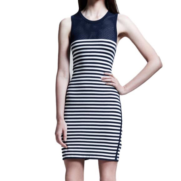 rag & bone | Dresses | Rag Bone Mini Dress Giselle Navy White Striped ...